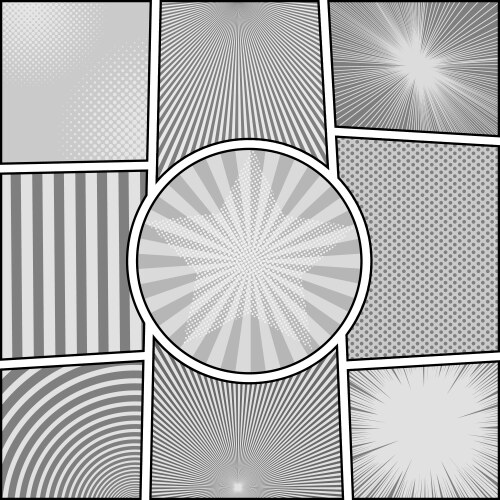 Comic book page backgrounds set Royalty Free Vector Image