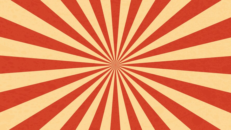Red and orange sunburst background radial rays Vector Image