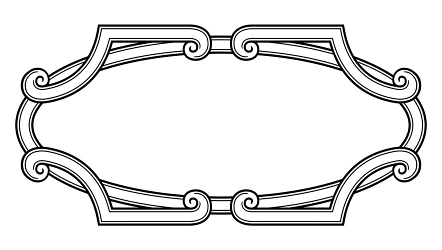 Round frame border vintage decorative Royalty Free Vector