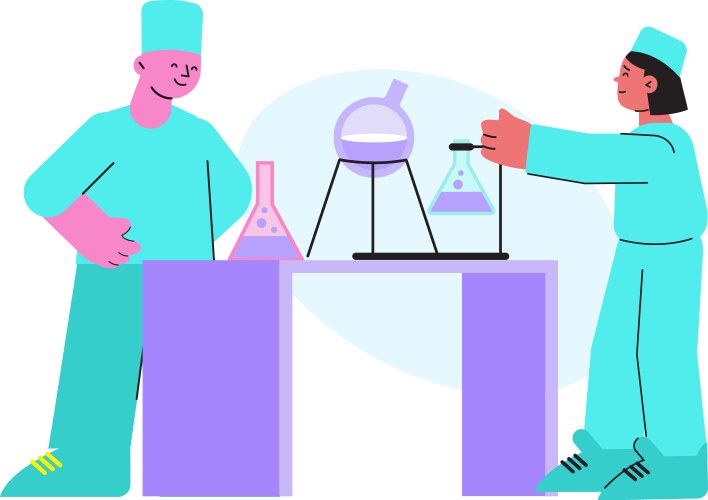 Science laboratory horizontal banner Royalty Free Vector