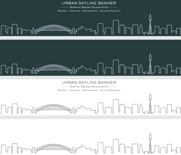 Buffalo single line skyline profile Royalty Free Vector