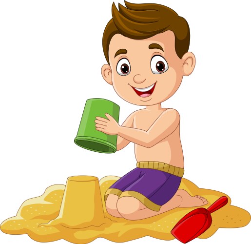 Kid throwing sand Royalty Free Vector Image - VectorStock