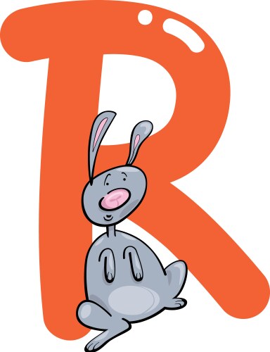 R for rooster Royalty Free Vector Image - VectorStock