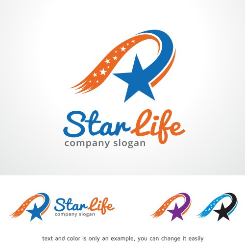 Star brand logo template design Royalty Free Vector Image