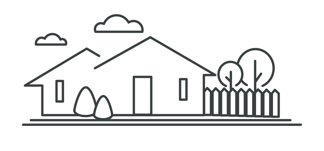 3d suburban house model drawing of the modern Vector Image