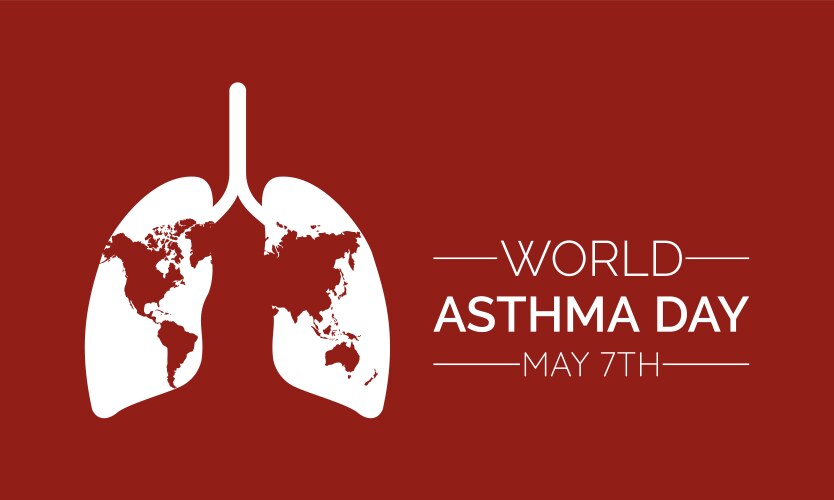World asthma day health awareness disease Vector Image