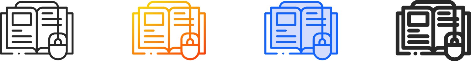 Estimation iconthin linear gradient blue stroke Vector Image