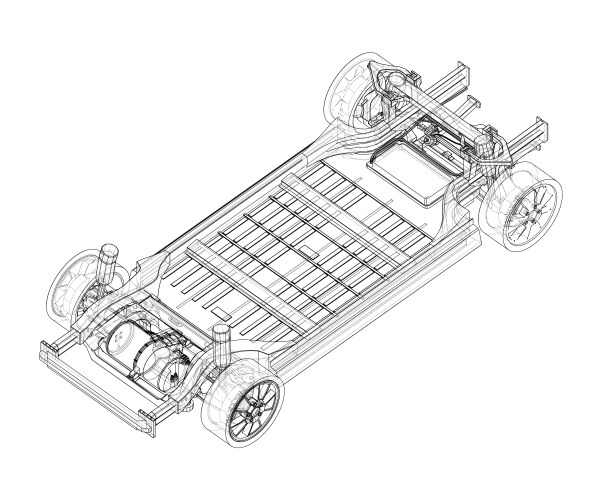 Electric car blueprint drawing Vector Images & Graphics for Commercial ...