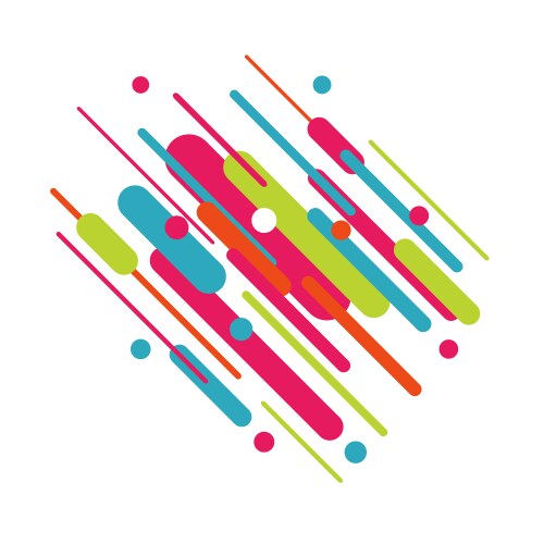 Abstract geometric motion shapes Royalty Free Vector Image