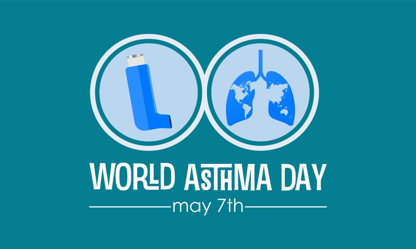 World asthma day prevention and awareness concept Vector Image