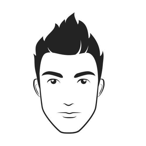 Handsome man and young beautiful woman portrait Vector Image