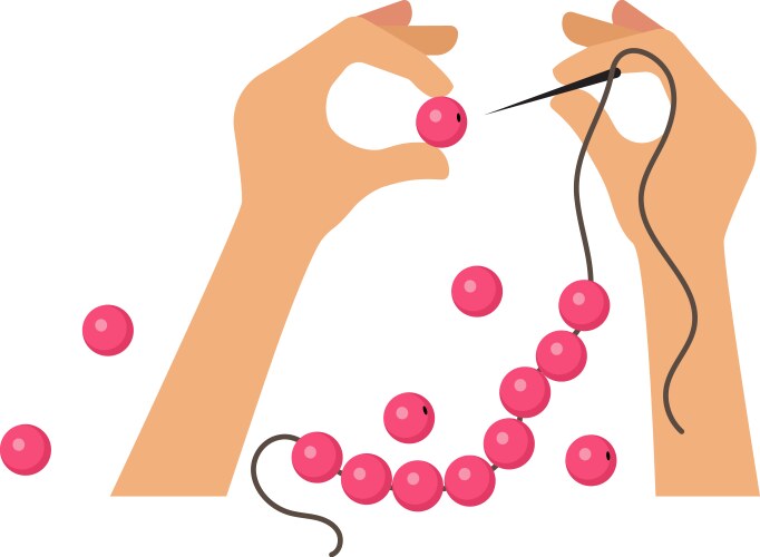 Handcrafted Bead Making Icon Royalty Free Vector Image
