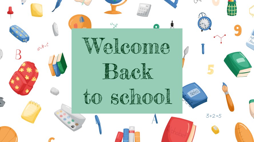 Children cute school poster back Royalty Free Vector Image