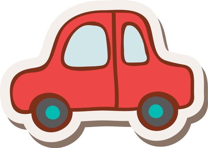 Cartoon red car Royalty Free Vector Image - VectorStock