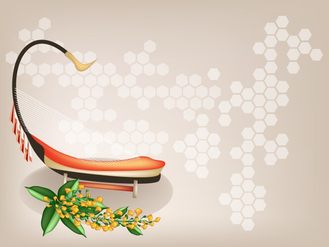 National flower of myanmar yellow padauk flowers Vector Image