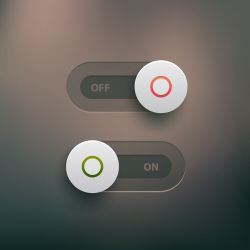 On Off Slider Mobile Ui Toggle Vector Images (over 950)