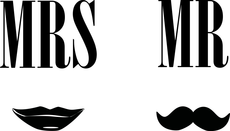 Mr and Mrs Vector Images (over 4,700)