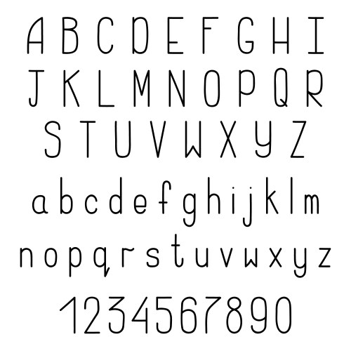 Hand lettering calligraphic alphabet script Vector Image