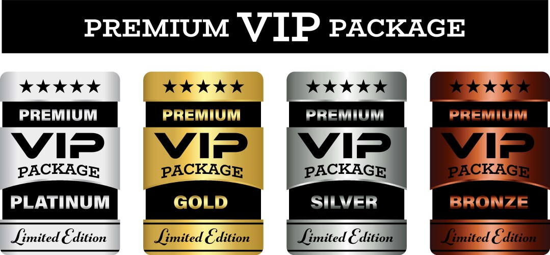 Premium membership badges Royalty Free Vector Image