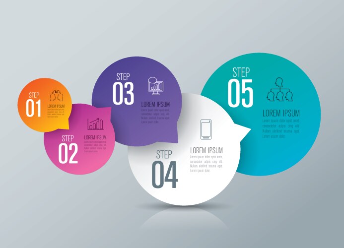Infographics design with 5 options Royalty Free Vector Image
