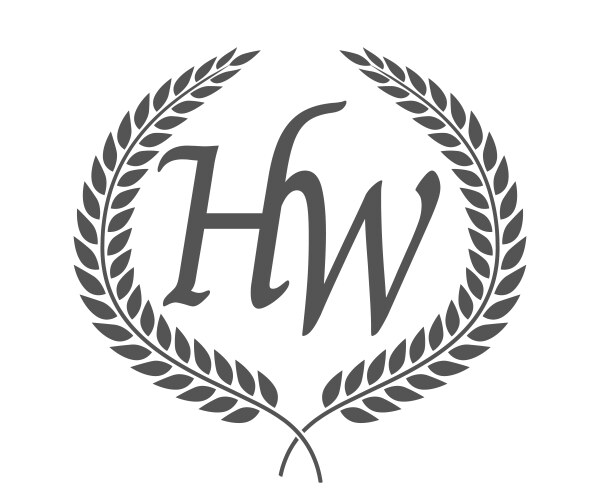 Initial letter a and w aw monogram logo design Vector Image