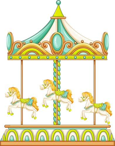 Merry go round Royalty Free Vector Image - VectorStock