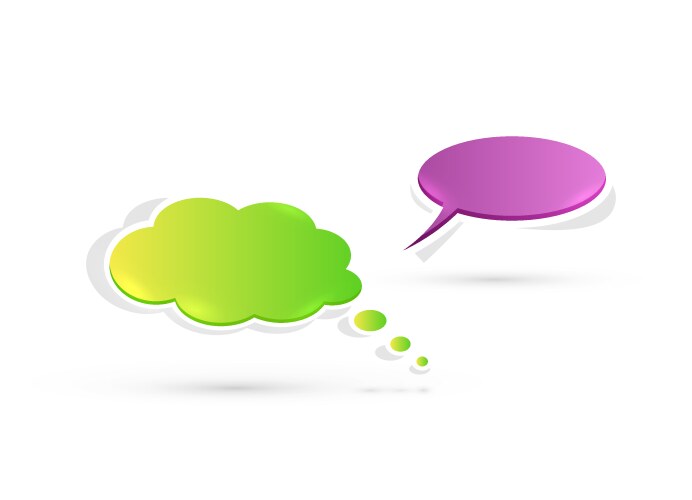 Comic speech chat bubble pop art style sweet Vector Image