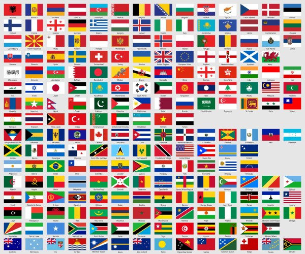 World Map Country Names Vector Images (over 2,400)