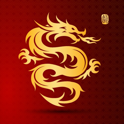 Chinese Dragon Motif Royalty Free Vector Image