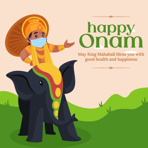 Decorated onathappan for onam celebration Vector Image