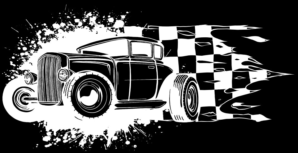 Hot rod Royalty Free Vector Image - VectorStock