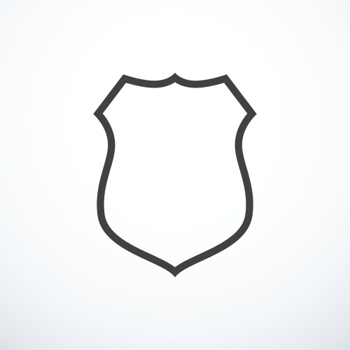 White shield icon Royalty Free Vector Image - VectorStock