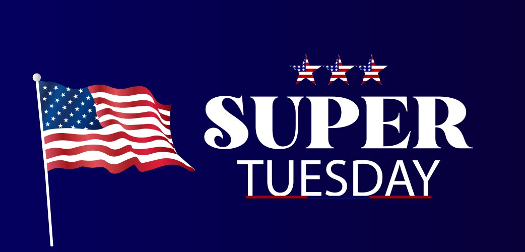 Peninsula super tuesday stylish text design Vector Image