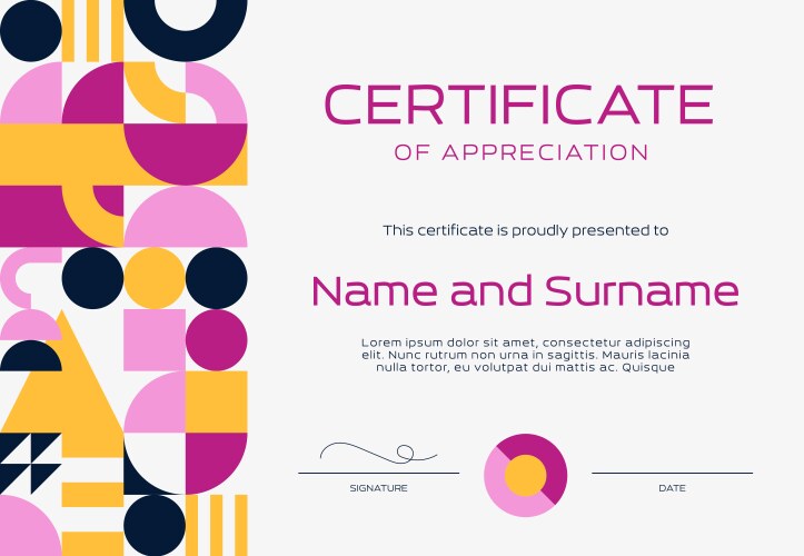 Big set certificate of appreciation or award Vector Image