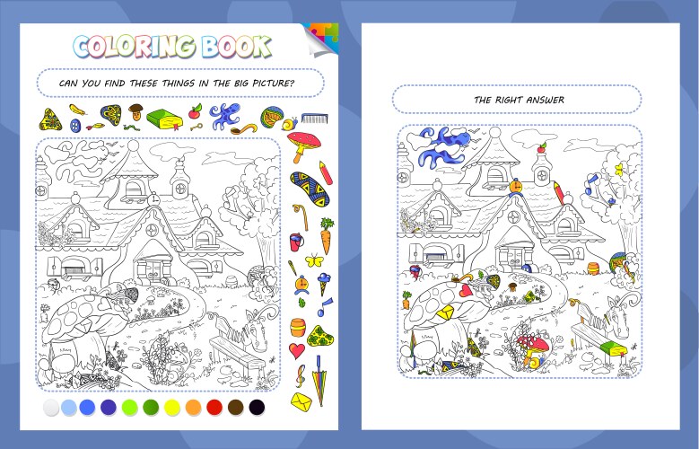 Matching children educational game match objects Vector Image