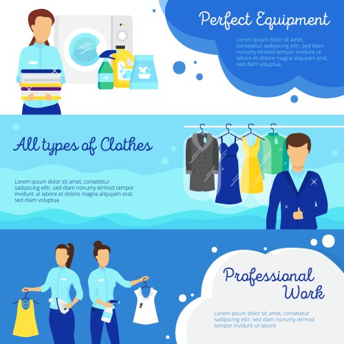 Laundry and cleaning service poster Royalty Free Vector