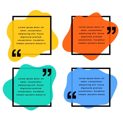 Collection of double inverted comma mark Vector Image