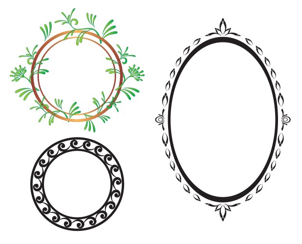 Oval frame Royalty Free Vector Image - VectorStock