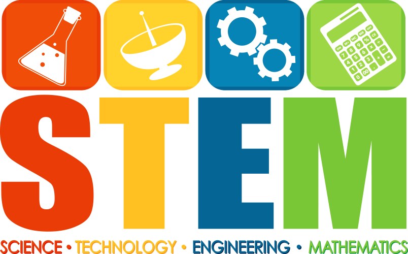 A stem and element logo Royalty Free Vector Image