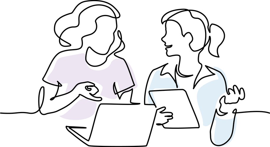 Two People Talking Drawing Vector Images (over 640)