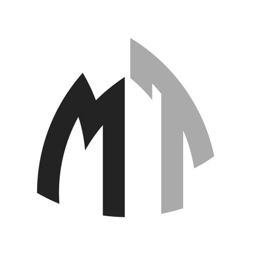 Modern letter mt logo for corporate business Vector Image