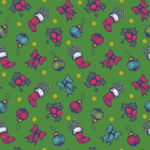 Coquette Christmas Pattern – Royalty-Free Vector | VectorStock