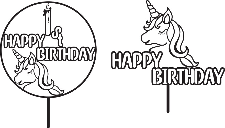 Cake Topper Vector Images (over 1,000)