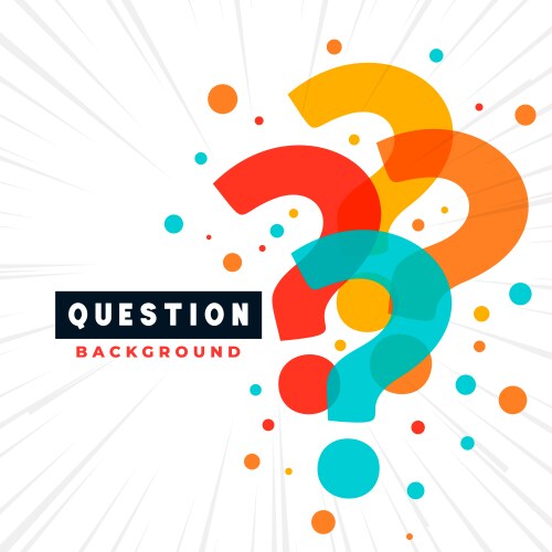 Cartoon style question mark symbol background Vector Image
