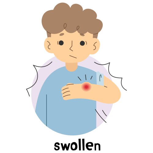 Swollen 5 Royalty Free Vector Image - VectorStock
