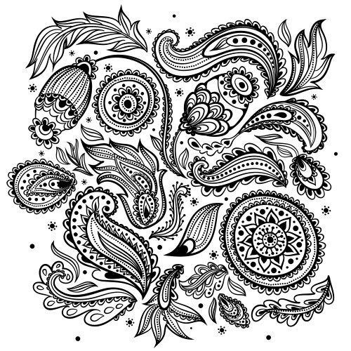 Vintage classic rococo floral ornament pattern Vector Image