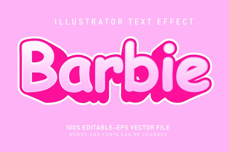 Red text editable font effect Royalty Free Vector Image