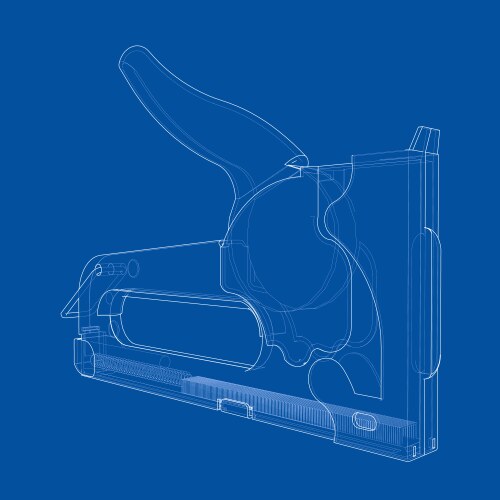 Outline construction stapler Royalty Free Vector Image