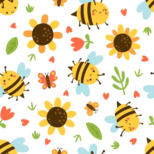 Seamless Pattern With Insect Royalty Free Vector Image