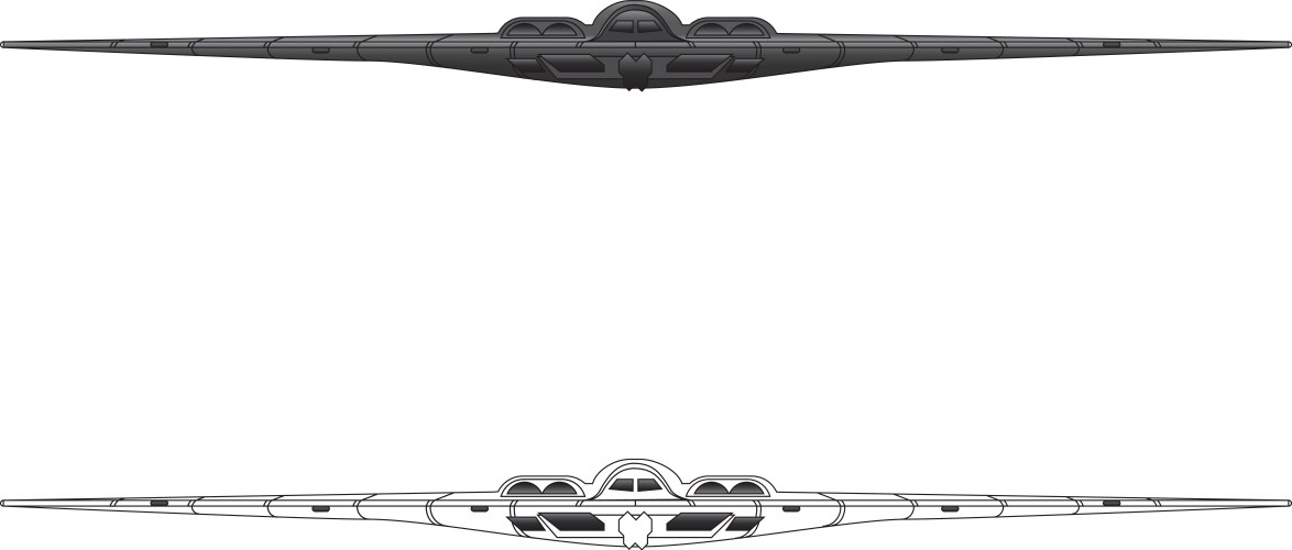 B-2 Spirit Stealth Bomber Royalty Free Vector Image